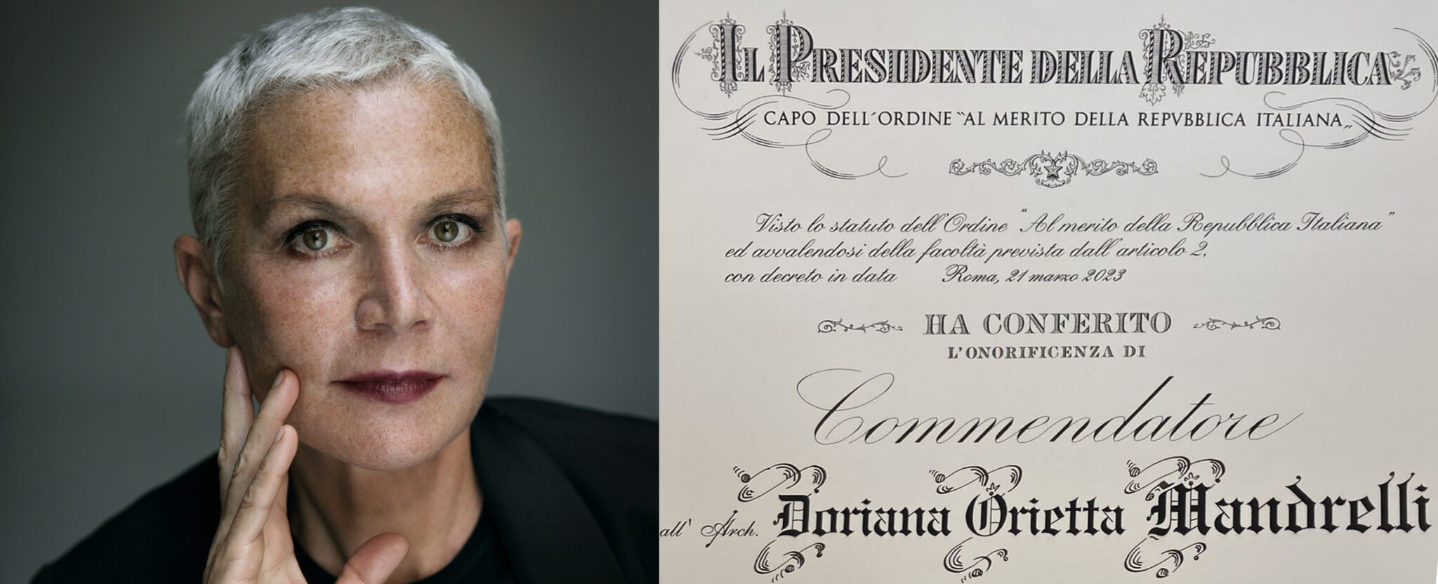 Doriana Fuksas Commendatore dell’Ordine “Al merito della Repubblica ...